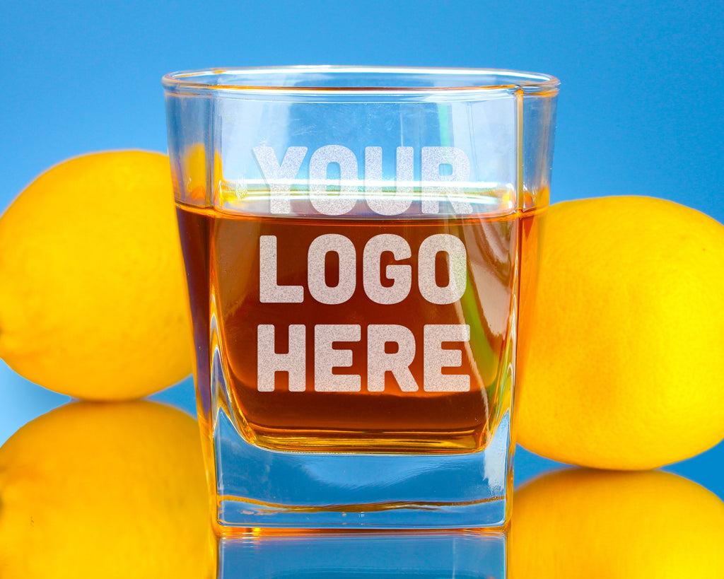 Engraved Whisky Glass Custom Logo Design for Bars, Pubs, Restaurants ...