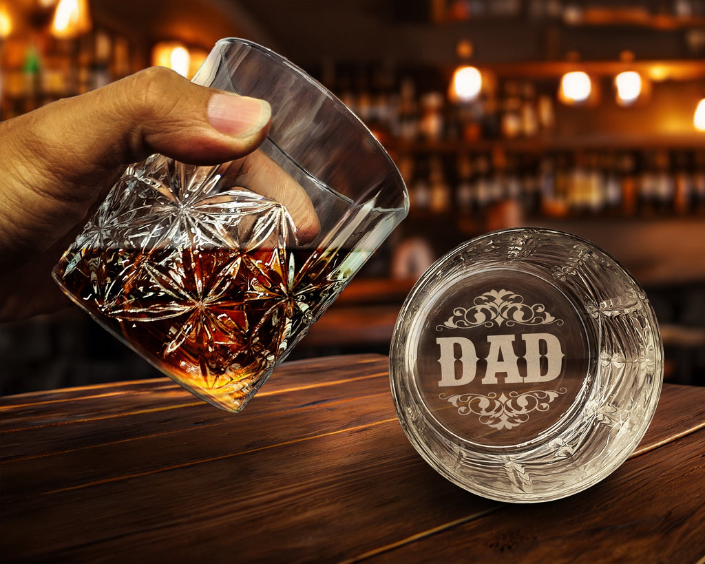 Fathers Day Papa Gift | Special Dad Cups | Engraved Bourbon Glass | Vi ...