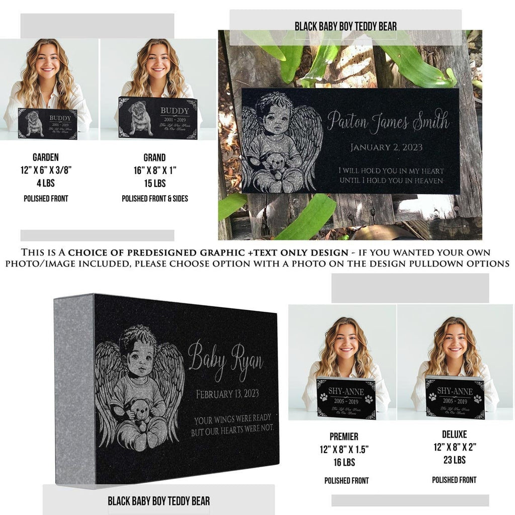 Granite Baby Headstone: Stillborn Pregnancy Loss Keepsake | Baby Footp ...