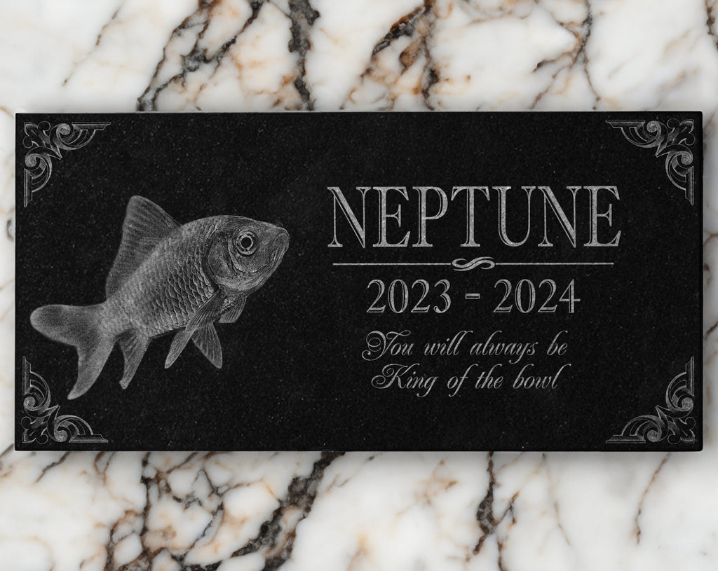 Custom Fish Memorial Stone: Goldfish Betta Koi Guppy | Loss of Pet Fis ...