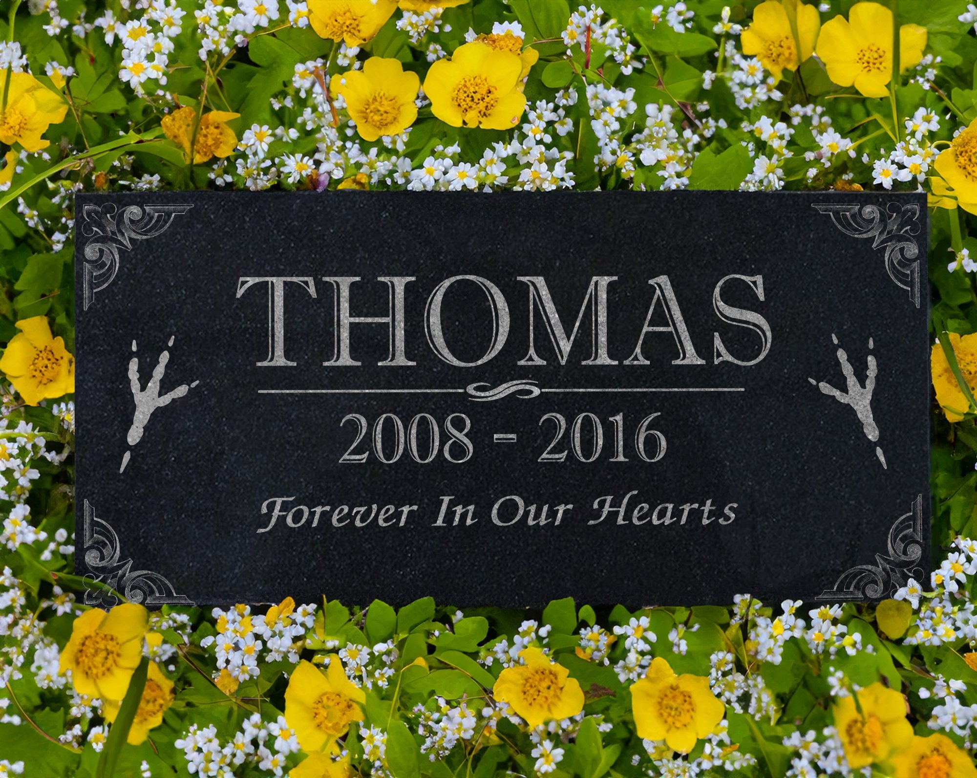 Personalized Chicken Memorial Stone w/ Photo: Rooster Headstone, Hen G ...
