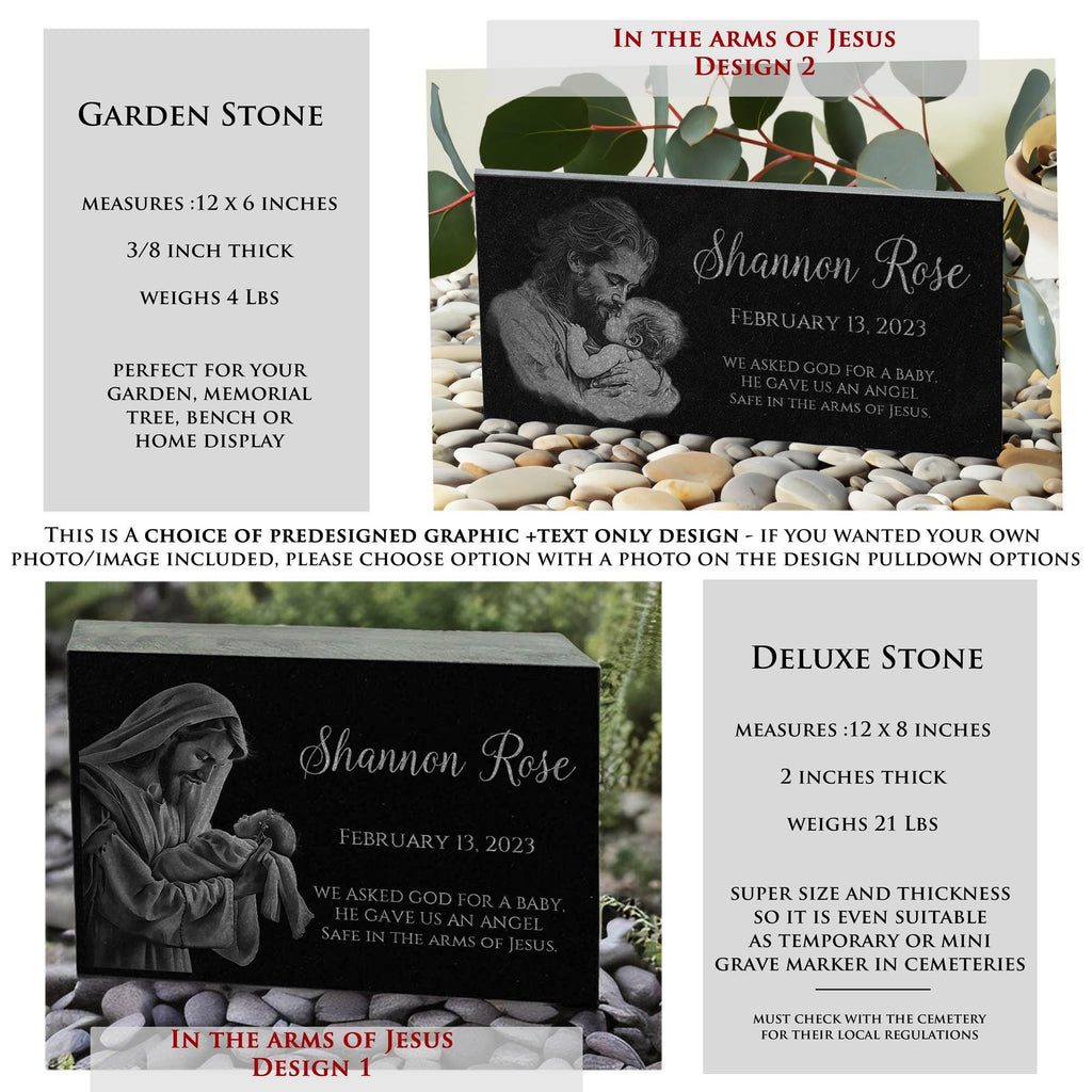 Granite Baby Headstone: Stillborn Pregnancy Loss Keepsake | Baby Footp ...