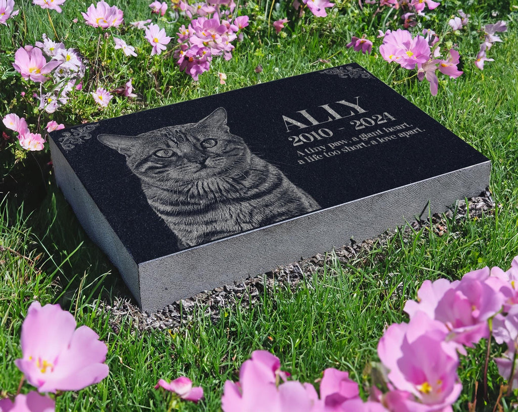 Personalized Pet Memorial Stone | Custom Grave Marker | Engraved Heads ...