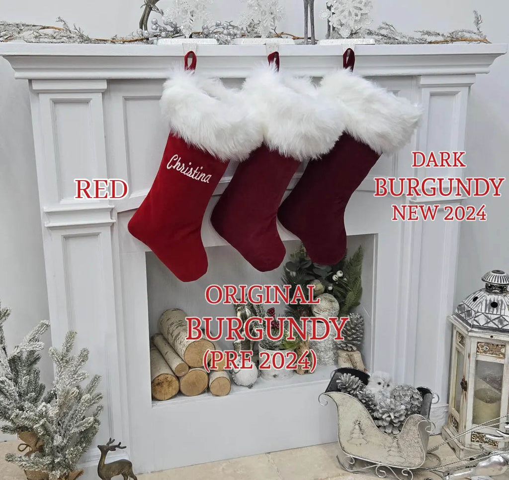 Personalized Velvet Christmas Stockings Luxury Velvet Christmas