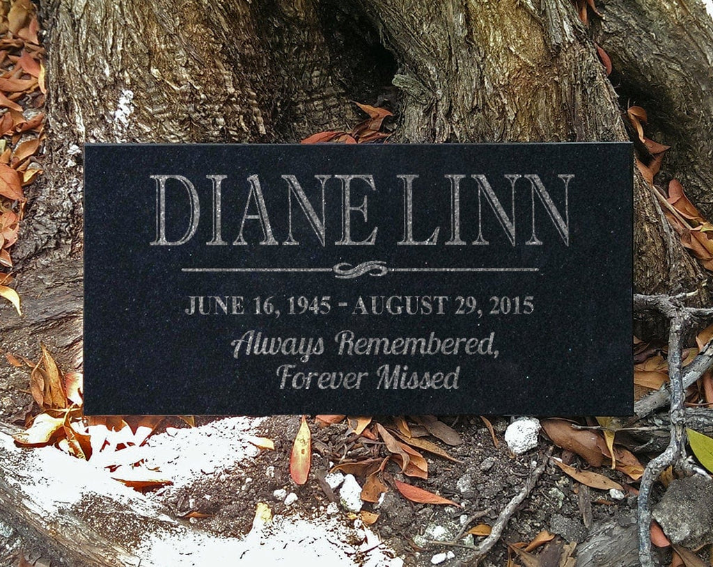 Personalized Memorial Granite Stone Grave Marker Engraved In Memory of ...