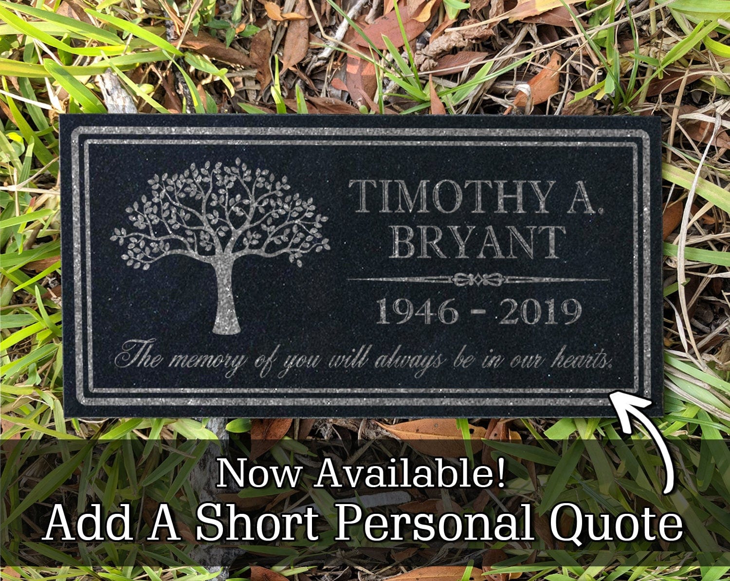 Memorial Stone Tree fo Life Personalized In Loving Memory Granite ...