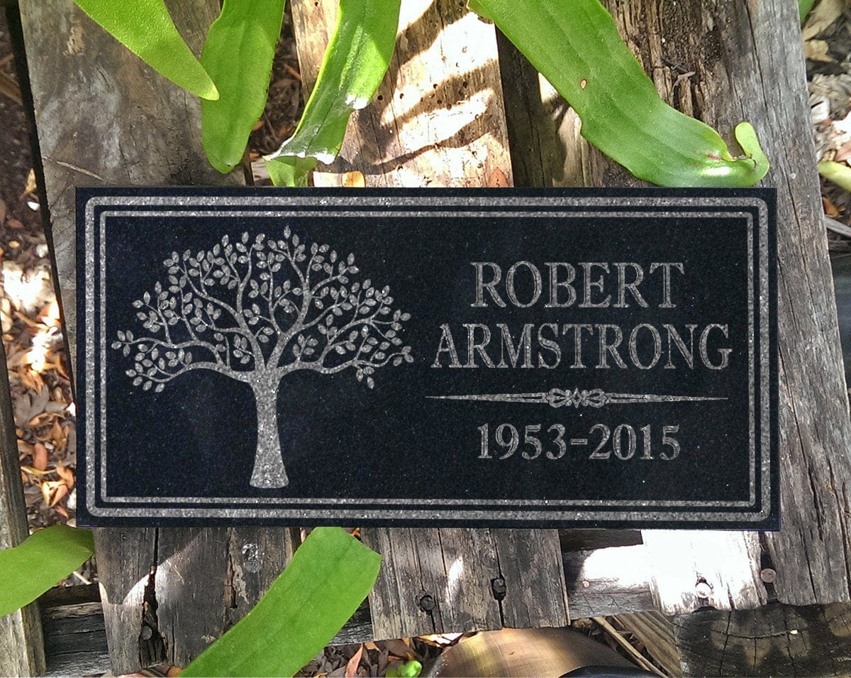 Memorial Stone Tree fo Life Personalized In Loving Memory Granite ...