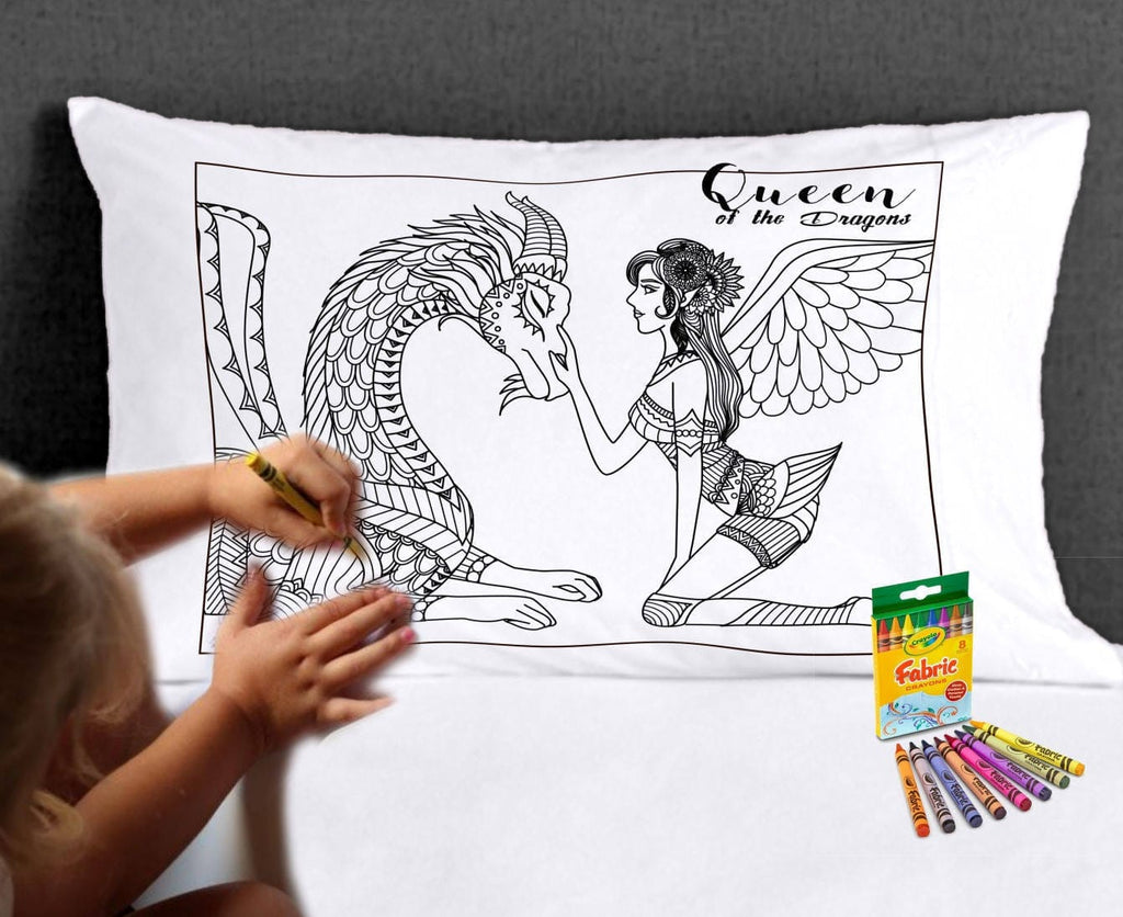 Coloring Pillowcase Queen Mother of the Dragons Fairy Better then Adul ...