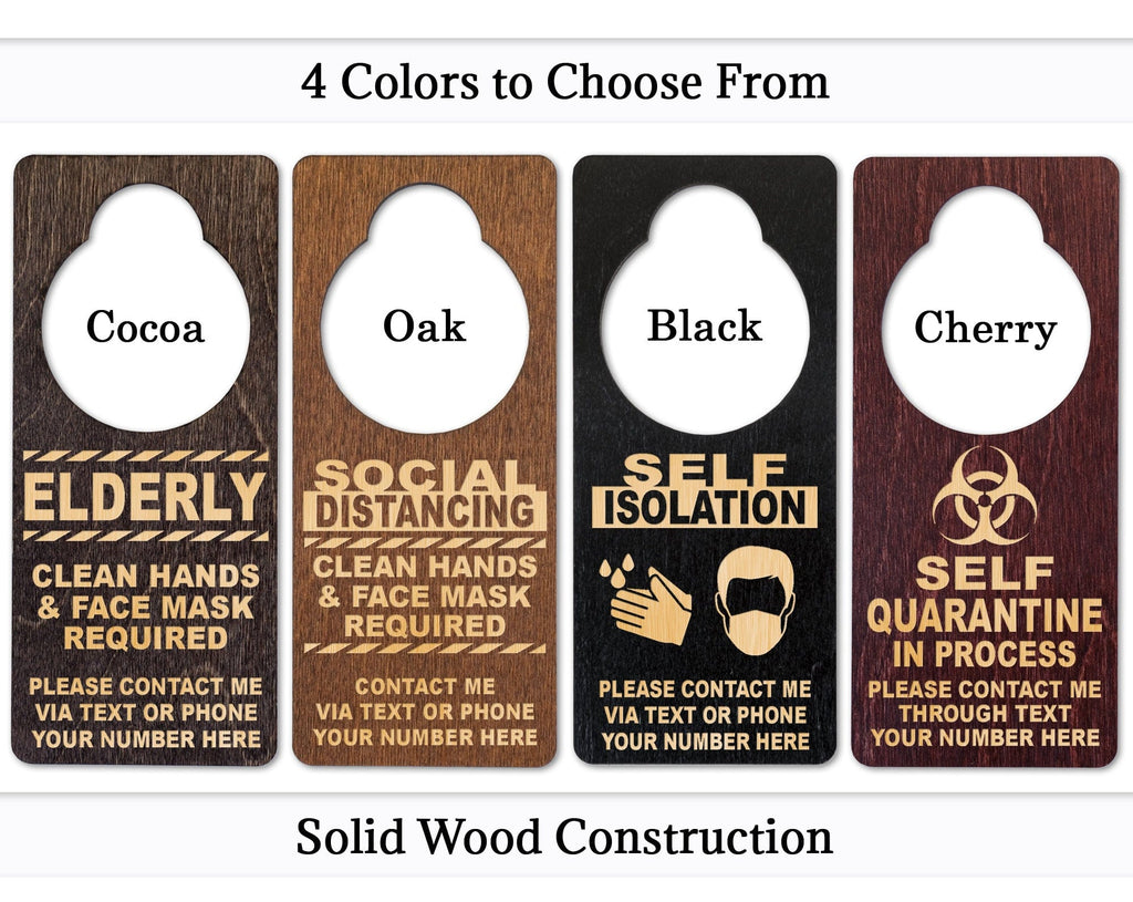 Door Handle Hanger Safety Social Distancing Self Quarantine Isolation ...